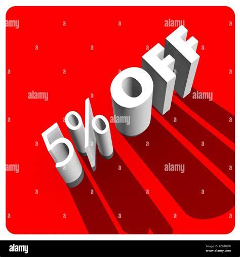 Five Percent Off Discount Cut Out Stock Images Pictures Alamy
