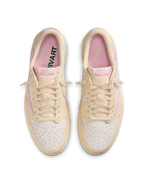 Air Jordan 1 Low X Travis Scott Muslin And Shy Pink Iq7604 100