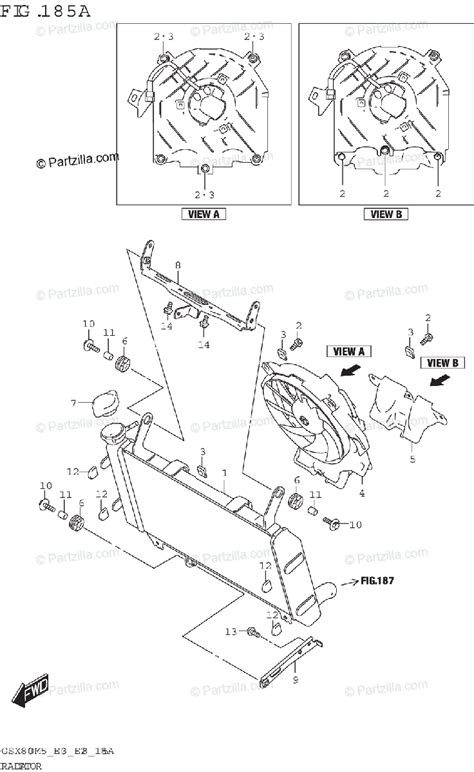 Suzuki Motorcycle 2025 Oem Parts Diagram For Radiator