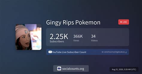 Gingy Rips Pokemon Youtube Live Subscriber Count