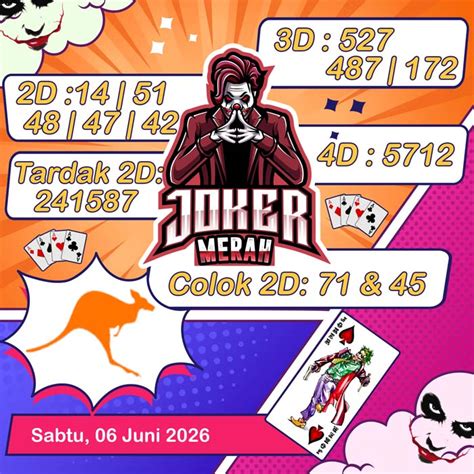 Prediksi Joker Merah Sydney Hari Ini Sabtu 6 Juni 2026