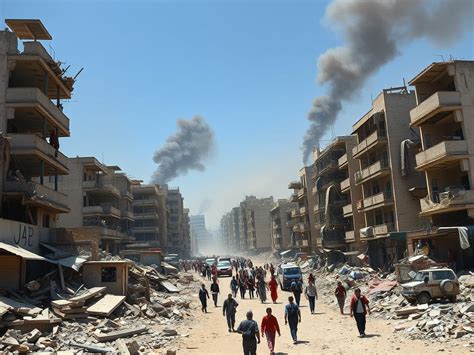Generate An Image Of A Devastated City In Gaza With Collapsed
