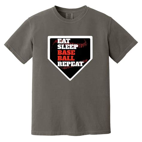 Eat Sleep Baseball Repeat Funny Player Lifestyle Sport Comfort Color T
