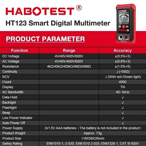 UK Professional Digital Multimeter Voltmeter Ohmmeter Ammeter Multi