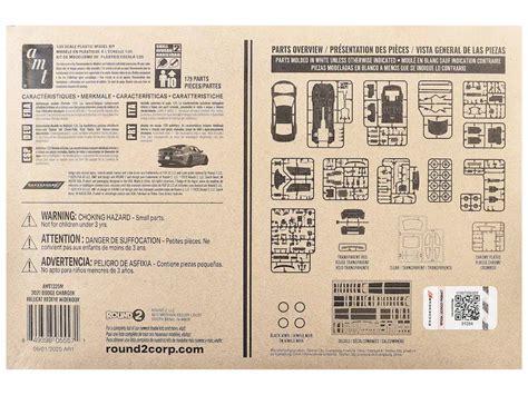 Skill 2 Model Kit Of 2021 Dodge Charger Hellcat Redeye Widebody 1 25