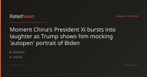 Moment Chinas President Xi Bursts Into Laughter As Trump Shows Him
