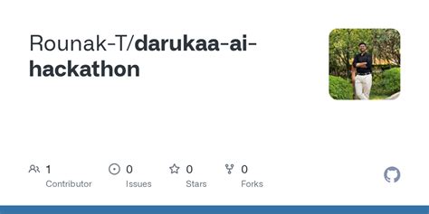 Github Rounak Tdarukaa Ai Hackathon · Github
