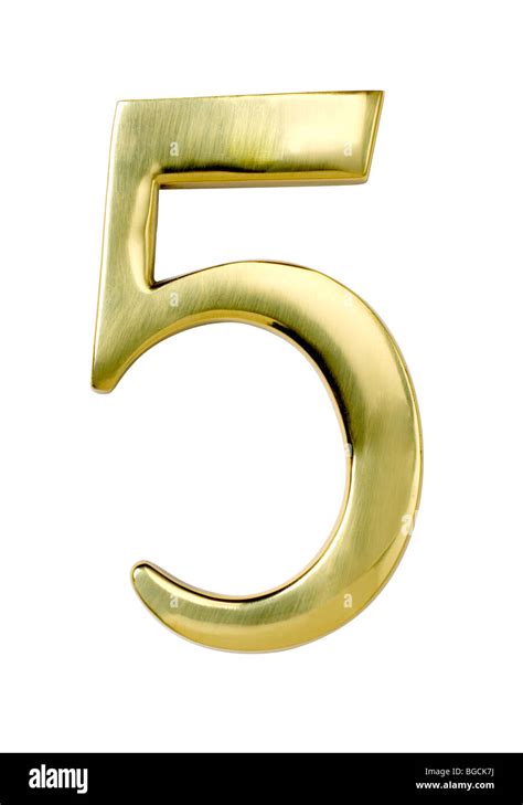 Number Five White In Cut Out Stock Images Pictures Alamy