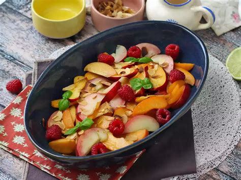 Salade De Fruits Pêche Abricot Framboise Super Gourmande