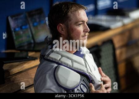 Los Angeles Dodgers Catcher Hunter Feduccia 46 Against The Arizona