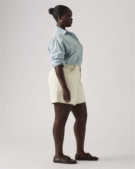 High Rise Baggy Shorts White Levis® Hu