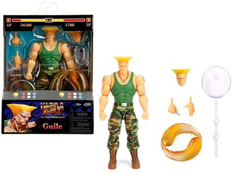 Guile 6 Moveable Figure With Accessories And Alternate Head And Hands