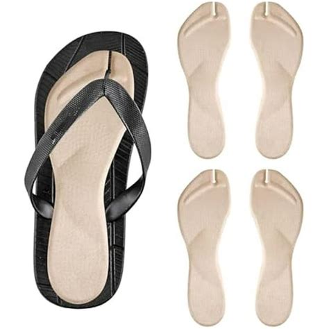 Aovoto 4pcs Flip Flop Shoe Inserts Adhesives Flannel Thong Sandal