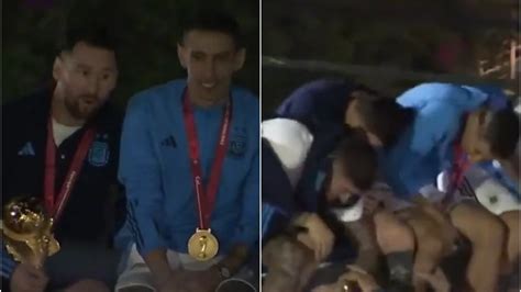Susto De Muerte En La Celebración De Argentina Messi Di María De