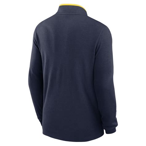 Nike Michigan Wolverines Navy Courtside Victory Dri Fit Half Zip Pullover