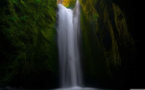 Iceland Hidden Waterfall 4k Uhd Wallpaper For Ultrahd Desktop And Tv Widescreen And Ultrawide