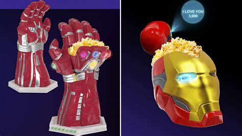 Led Iron Man Helmet Nano Gauntlet Popcorn Buckets For Avengers