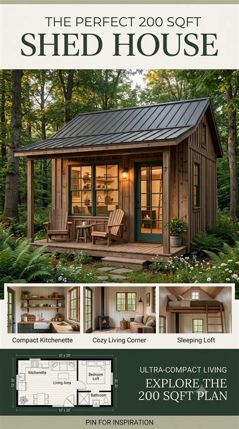 Modern Shed House With 200sqft 12 X 24 Shed Tiny House On A 17x17
