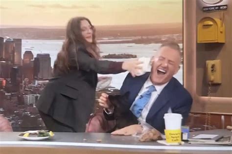 Drew Barrymore Smashes Wedding Cake In Ross Mathews Face During On Air