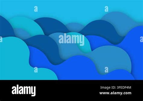 Abstract Blue Layered Wavy Shapes 4k Stock Video Footage Alamy