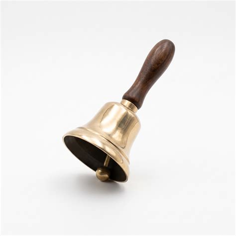 Brass Bell With Wooden Handle Free Public Domain Image Public