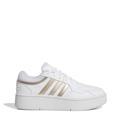 Championes De Mujer Adidas Hoops 3 0 Bold Adidas Blanco Dorado Peppos