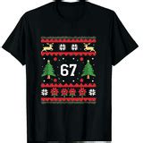 67 Christmas Costume Pajamas Xmas Holiday Number 67 T Shirt Mens