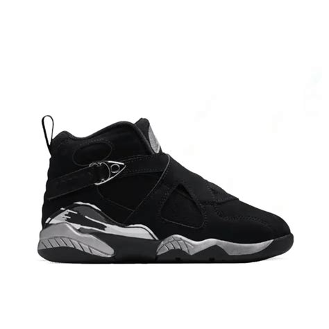 Air Jordan 8 Retro Chrome Ps Black Light Graphite White Feature