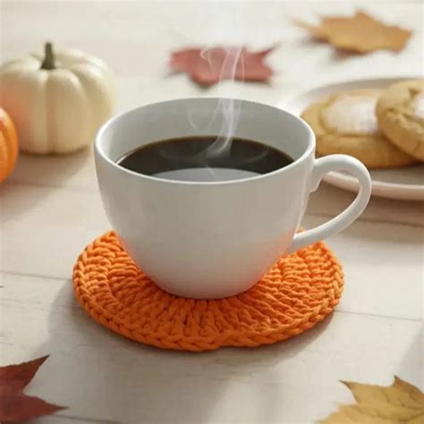 3pcs Handmade Crochet Pumpkin Coasters Pumpkin Pattern Beverage Mats Coffee Mats Ebay