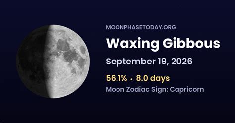 Moon Phase On September 19 2026