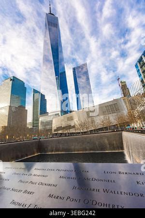 A View Of The September 11 Memorial Plaza In Lower Manhattan Ahead Of