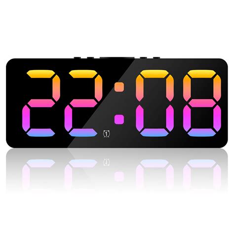 Threns Digital Alarm Clock Large LED Display Alarm Clock Snooze Bedside