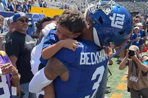 Odell Beckham Jr Shares Heartwarming Moment With Son Before His First