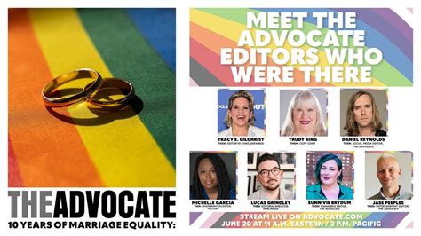 Mark 10 Years Of Marriage Equality With Advocate Editors