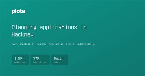 Hackney Council Planning Applications Search Map And Alerts Plota