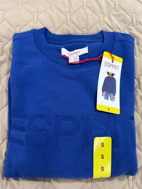 Esprit Tops Esprit Blue Embroidered Logo Sweatshirt Poshmark