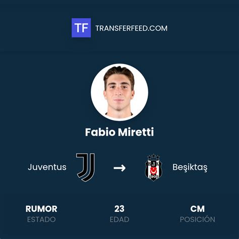 Fichaje De Fabio Miretti Juventus A Beşiktaş Transferfeed