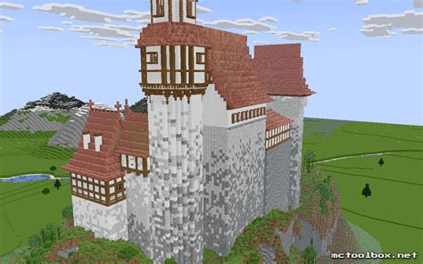 Holden Castle Medieval Stone Fortress Minecraft Schematic Download Mc