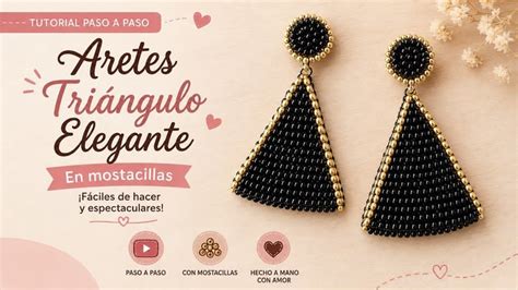 Aretes Triángulo Elegante En Mostacillas Triangle Seed Bead Earring