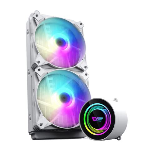 Dark Flash Twister Dx240 V26 240mm Argb White Aio 2 Fans Aio Cooler