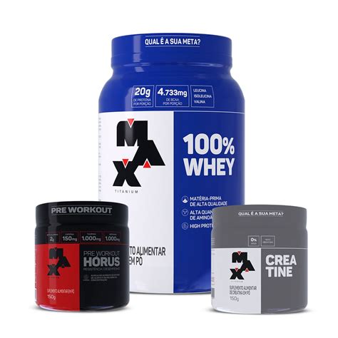Elite Box Starter100 Whey 900g Creatine 150g Hórus 150g Max
