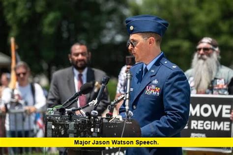 Major Jason Watson Speech What He Said Why He Was Arrested And The
