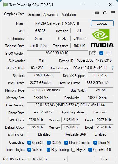 Msi Geforce Rtx 5070 Ti Gaming Trio Oc Review Overclocking And Power