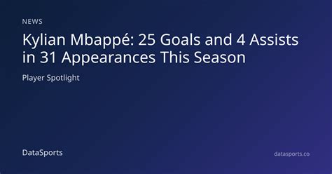 Kylian Mbappé Key Stats And Insights Datasports