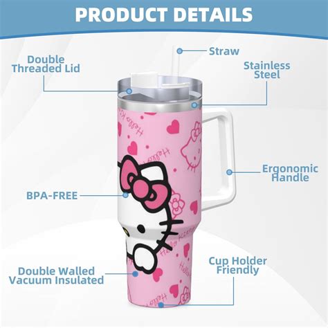 Hello Kitty Personalized Tumbler 40 Oz Stainless Steel On Onbuy