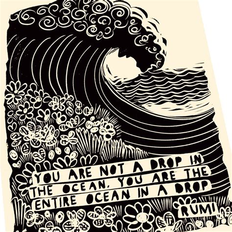 Woodcut Print Quote Etsy