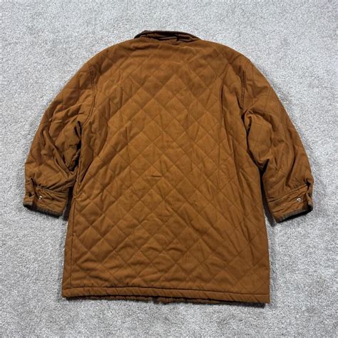 Lauren Ralph Lauren Brown Quilted Barn Jacket Suede Depop