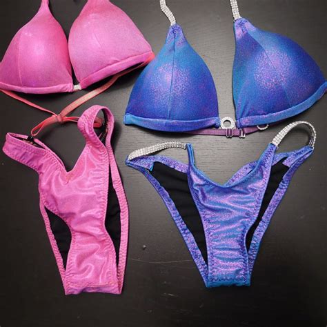 Pink Bikini Bodybuilding Suit Etsy