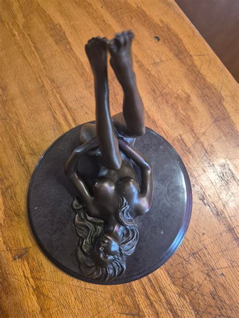 Signed Original Mavchi 8 Nude Female Woman Bronze Figural Sculpture