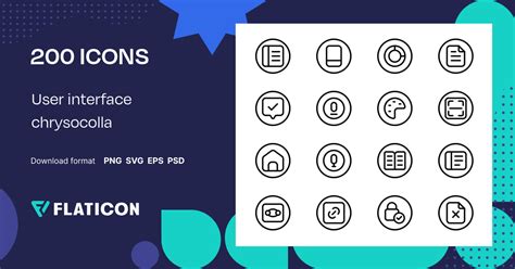 User Interface Chrysocolla Icon Pack 200 Svg Icons